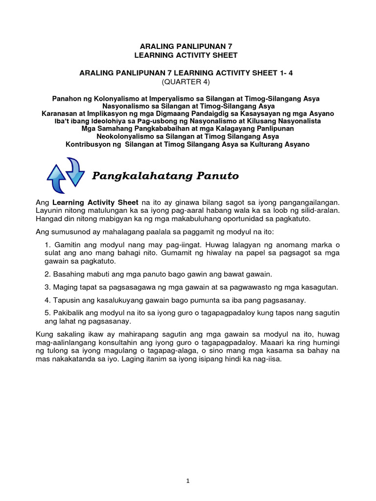 AP7 - Q4 - LAS 1 4 New | PDF