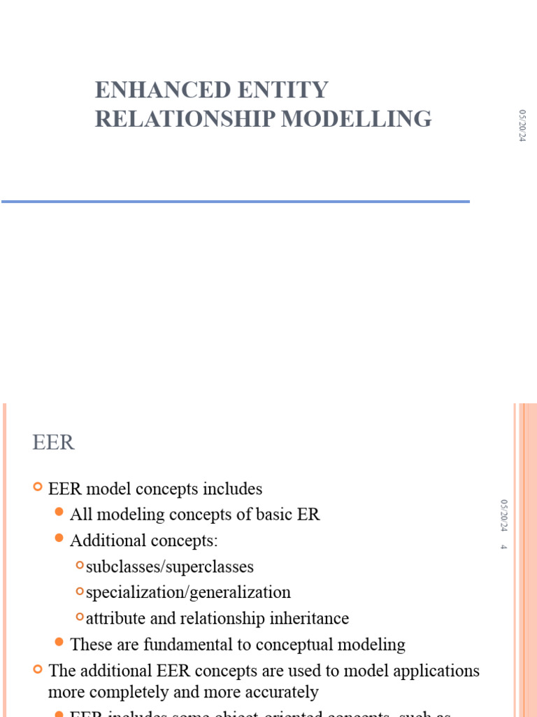 Lec-5 Enhanced Entity Relationship Modelling | PDF | Inheritance (Object Oriented Programming ...