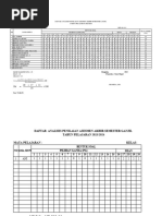 Contoh Daftar Nilai Formatif Dan Sumatif Kelas | PDF