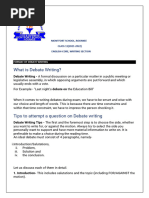 Debate Writing Class11 Notes | PDF
