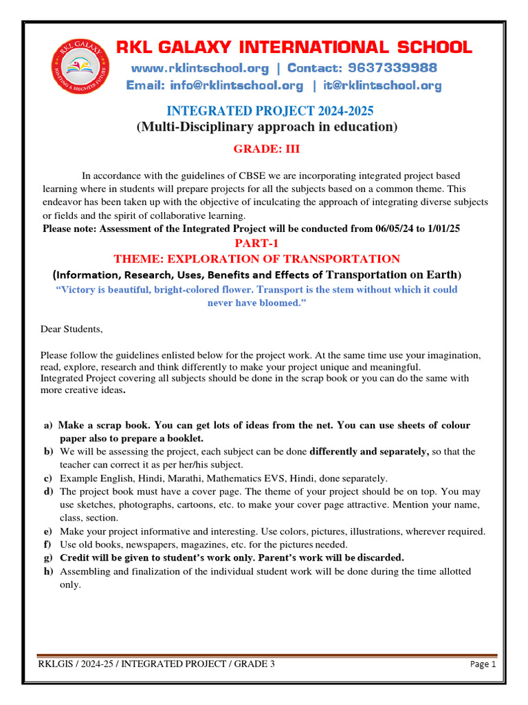 Final Integrated Project Grade 3 | Download Free PDF | Scrapbooking ...