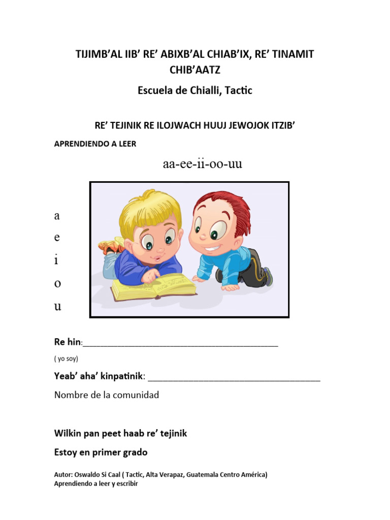 Libro para Aprender en Poqomchi | PDF | Voz humana | Fonética