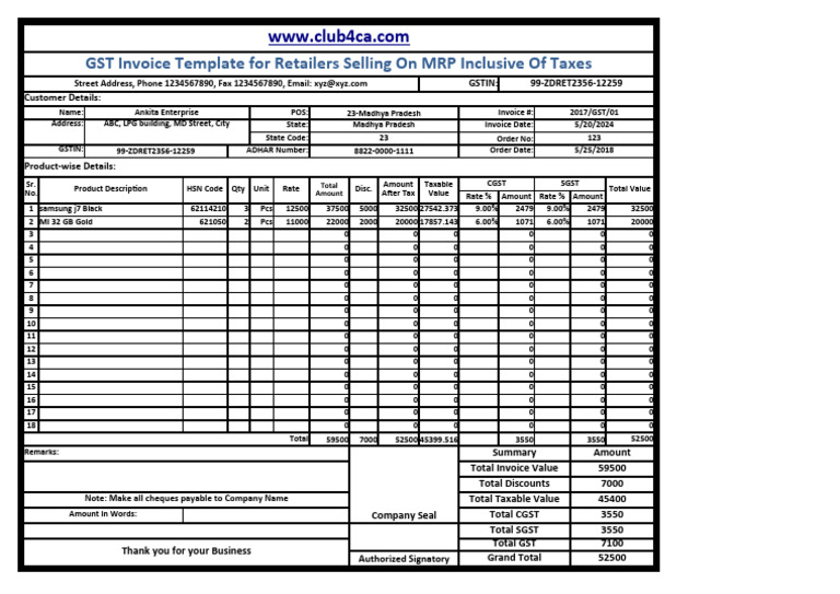 GST Invoice Guide for Retailers | PDF | Public Finance | Taxation