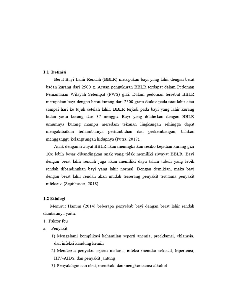 Penyebab dan Penanganan BBLR pada Bayi | PDF | Pengembangan Diri | Kesehatan Holistik