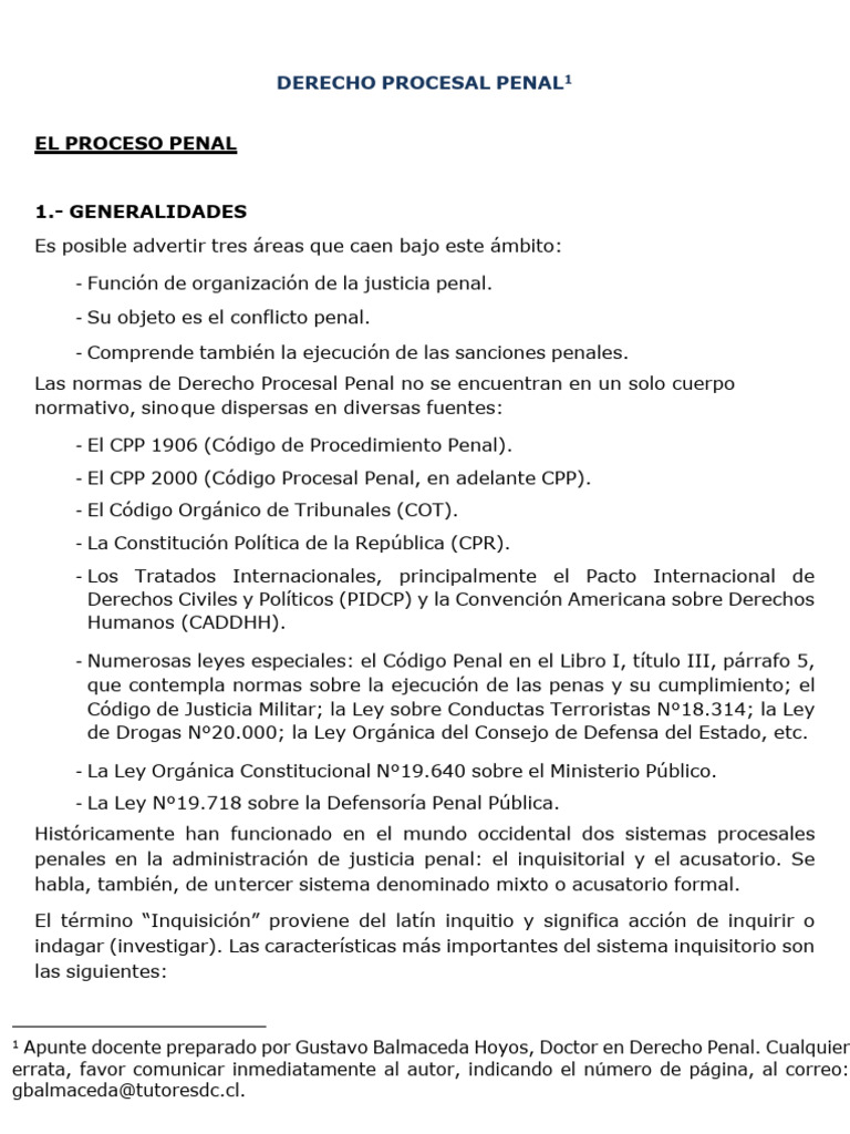 Apunte Derecho Procesal Penal Actualizado A 01 de Septiembre 2023 | Descargar gratis PDF ...