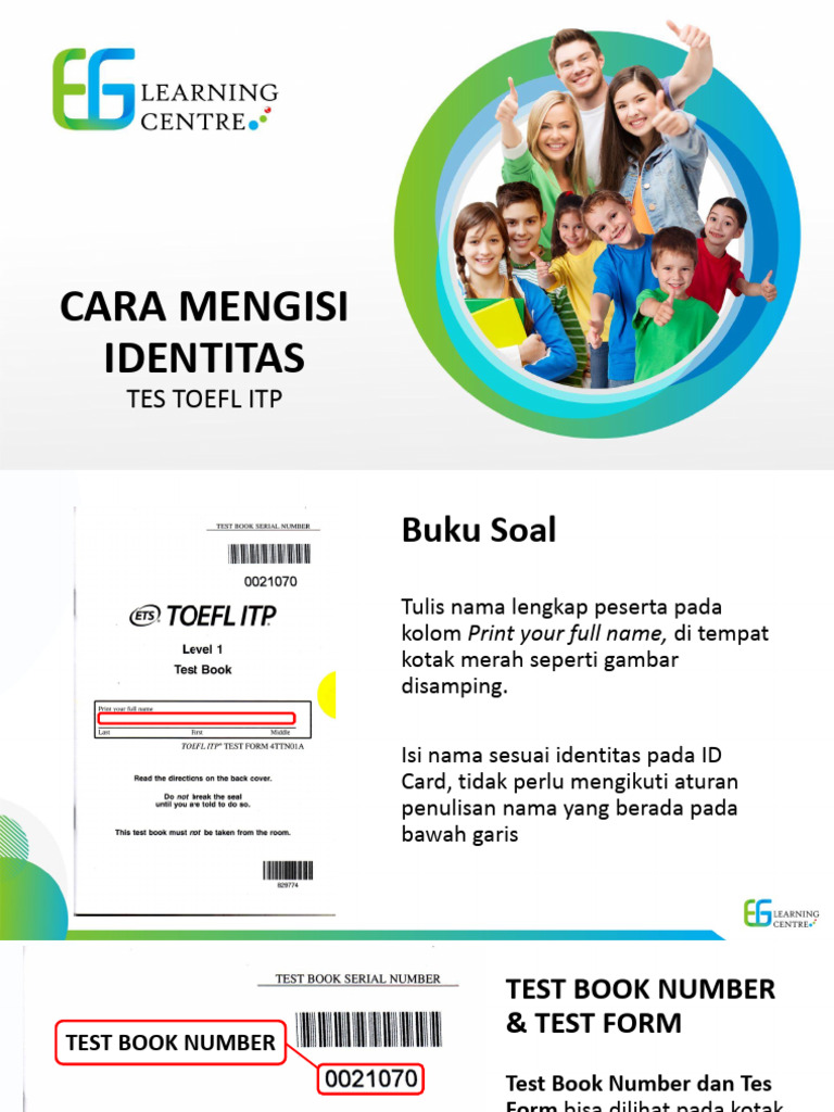Cara Mengisi Identitas TOEFL ITP | PDF