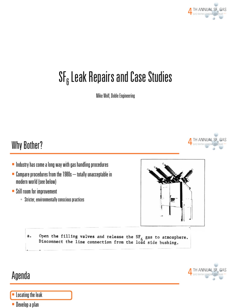 Wolf-SF6 Leak Repairs and Case Studies | PDF | Leak | Camera