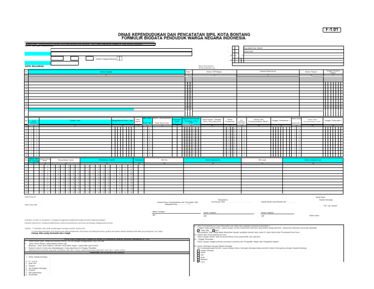 Formulir F 1.01 Hal1 | PDF