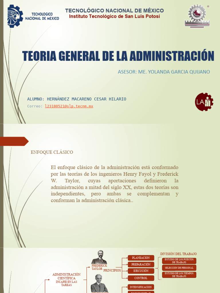 Enfoque Clásico de La Administración | PDF | Business | Economias