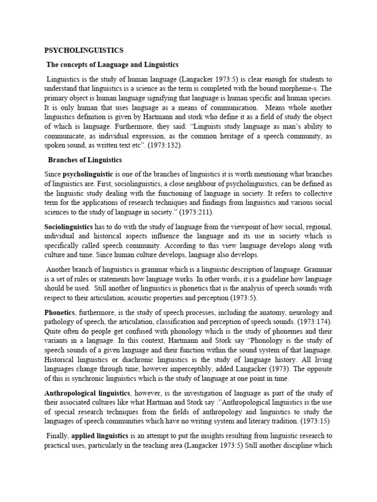 Modolo of Psycholinguistics | PDF | Linguistics | Psycholinguistics