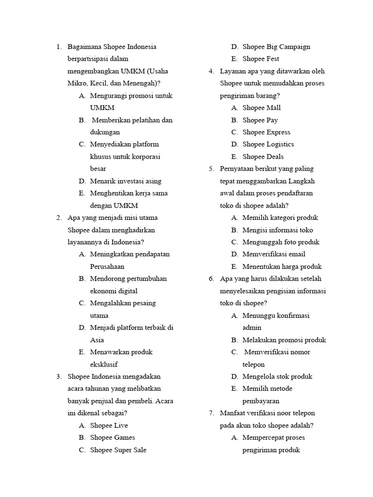 Shopee Cod Xi BDP | PDF