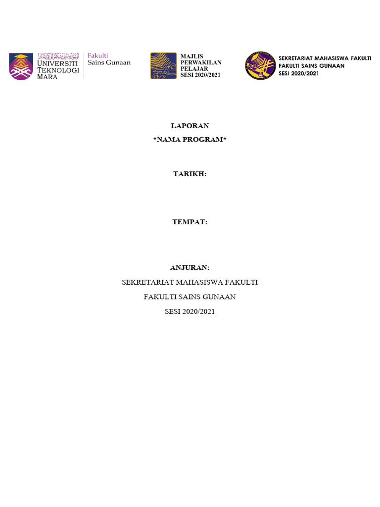 Format Laporan Program | PDF