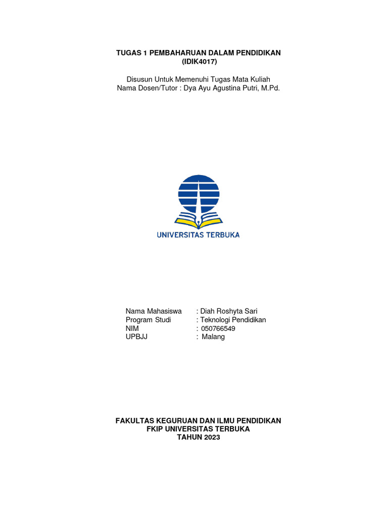 Tugas 1 Diah Roshyta - PDP | PDF