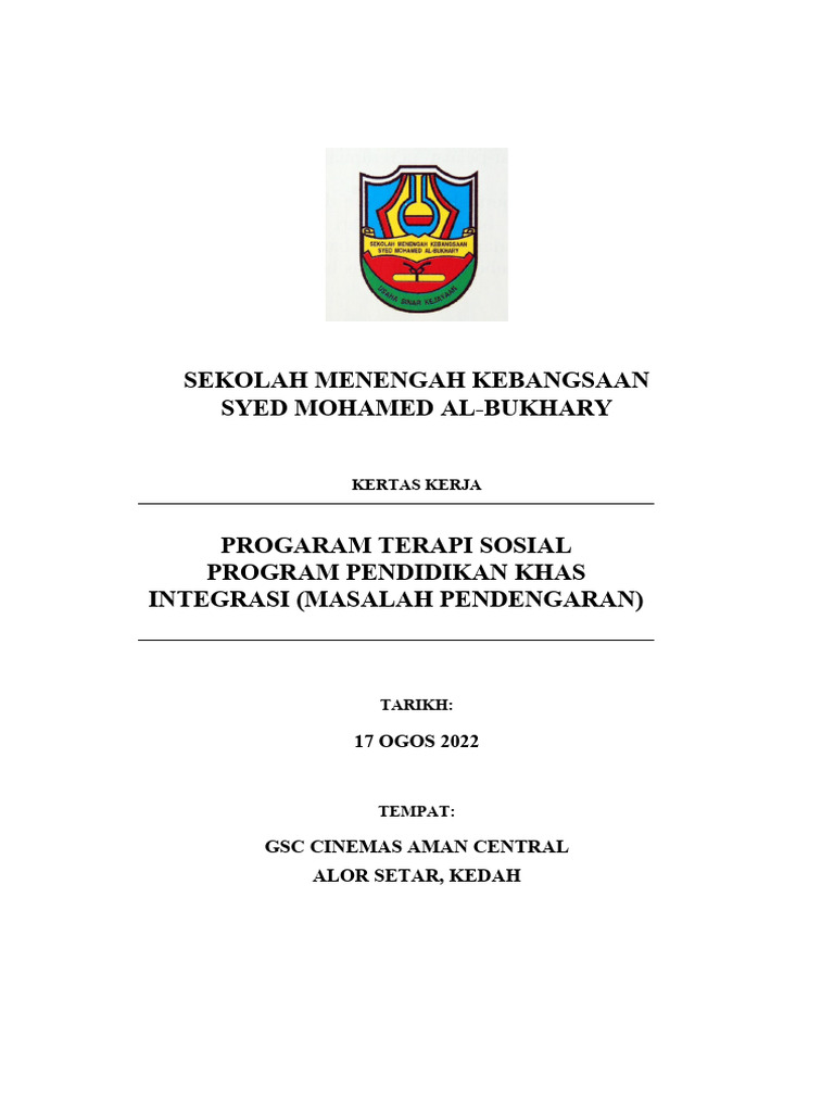 Kertas Kerja Terapi Sosial (Wayang) | PDF