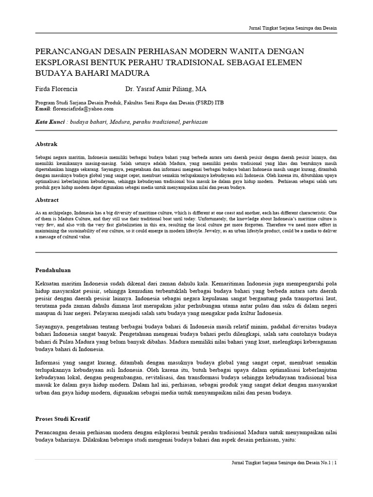 ID Perancangan Desain Perhiasan Modern Wani | PDF | Seni