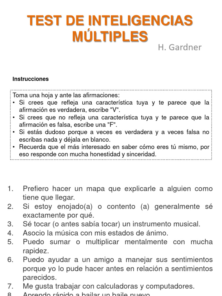 Test de Inteligencias Múltiples | PDF | Arte