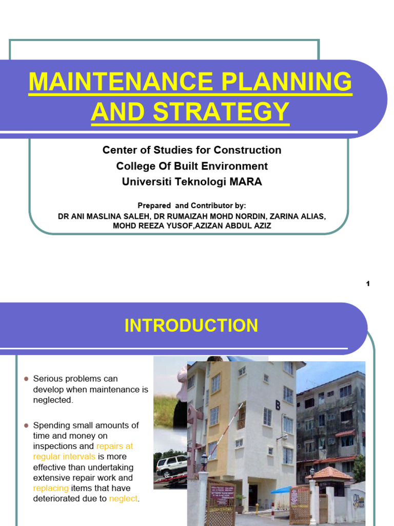Maintenance Planning | PDF | Mechanical Engineering | Systems Thinking