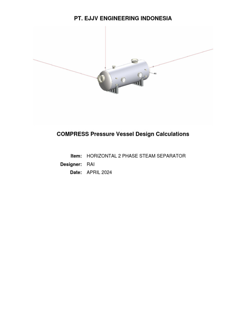 Calculation Horizontal 2 Phase Steam Separator | Download Free PDF ...
