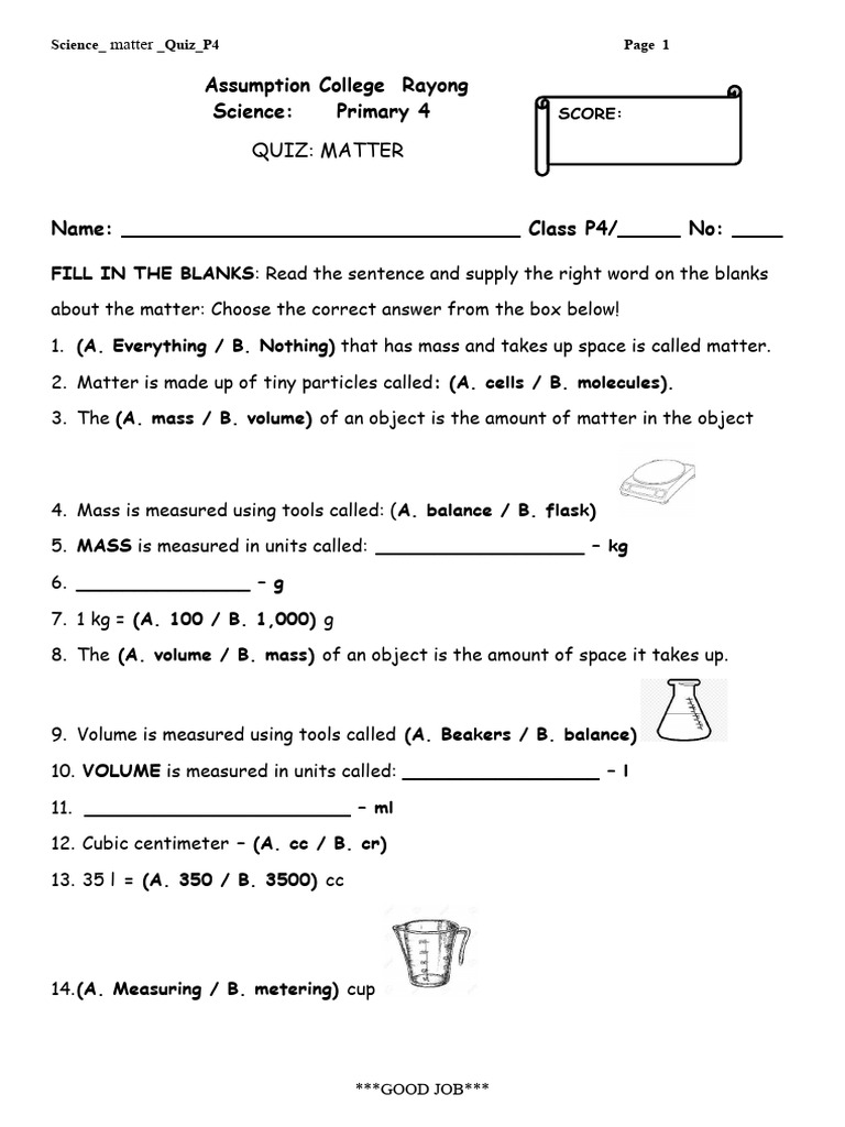 Quiz Matter | PDF