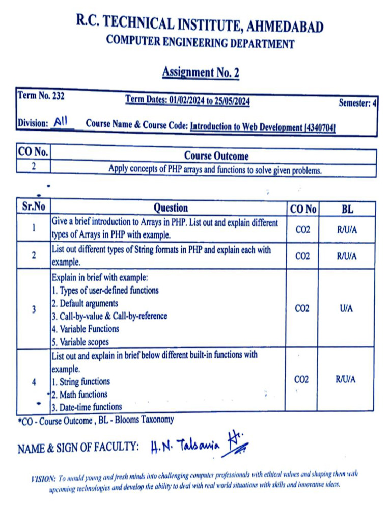 IWD Theory Assignment 2 | PDF