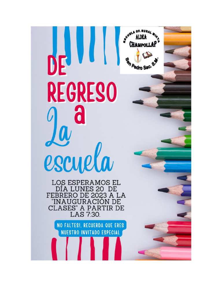 Invitacion Inauguracion de Clases | PDF