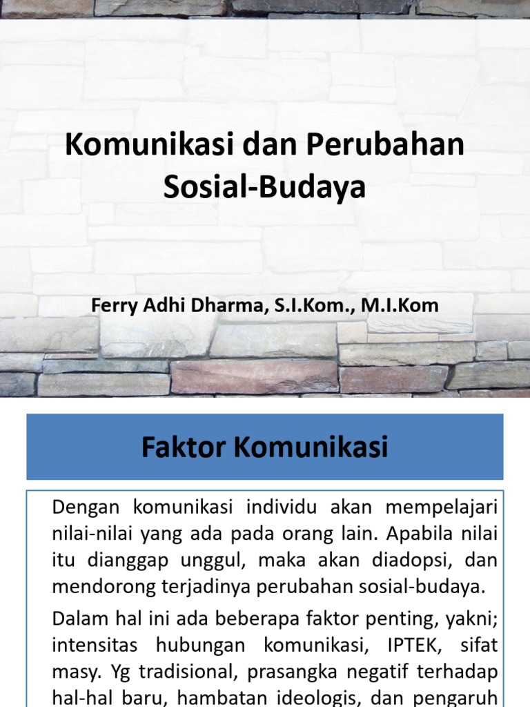 Komunikasi Dan Perubahan Sosial | PDF | Politik