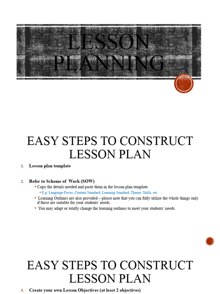 Easy Steps to Create a Lesson Plan | PDF