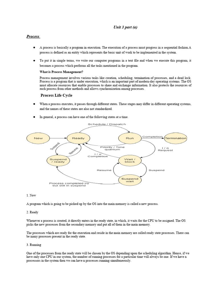 UNIT 2 OS | PDF | Process (Computing) | Scheduling (Computing)