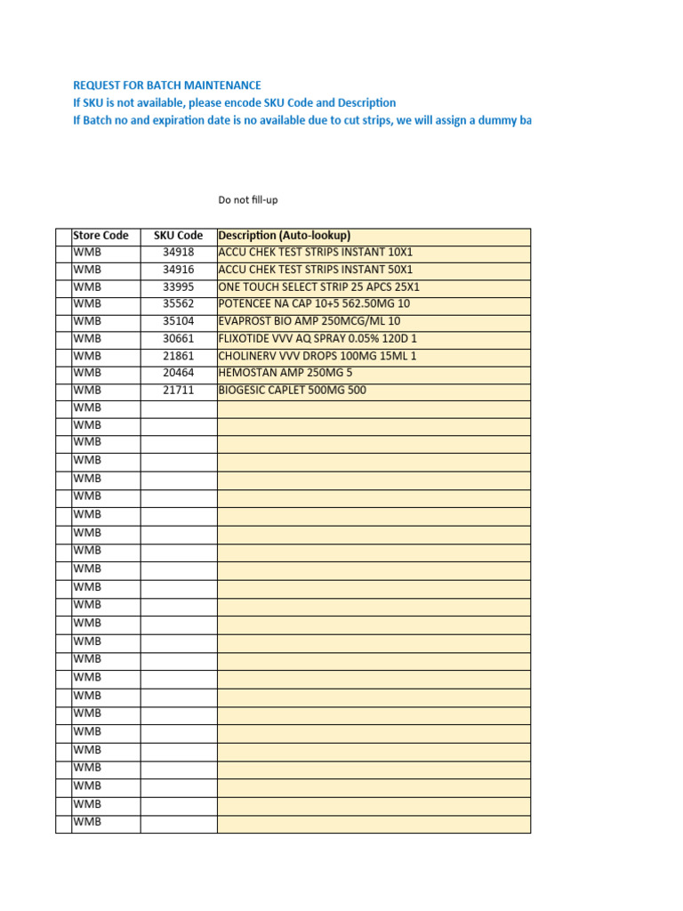 Batch Maintenance | PDF | Syringe | Milk