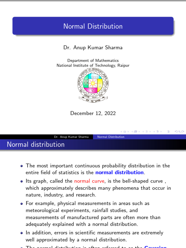 Normal distribution | PDF | Normal Distribution | Probability Distribution