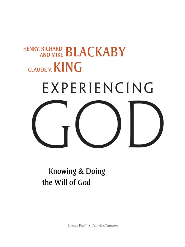 Revised ExperiencingGod BSB Samplepdf | PDF | Confession (Religion) | Jesus