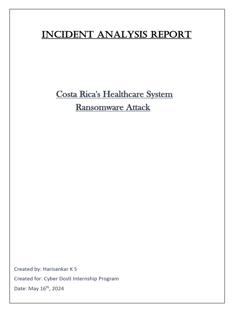 Task 4 - Incident Analysis Report | PDF | Security | Computer Security