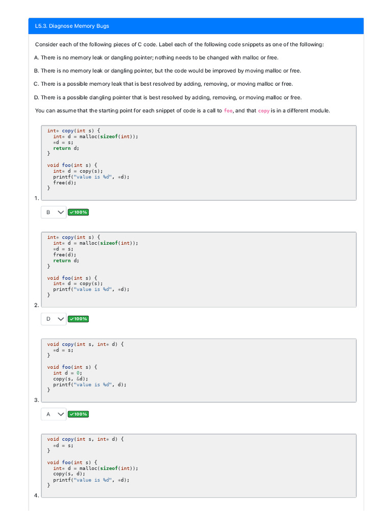 L5.3 - CPSC 213 - PrairieLearn | PDF | Pointer (Computer Programming) | Computer Science