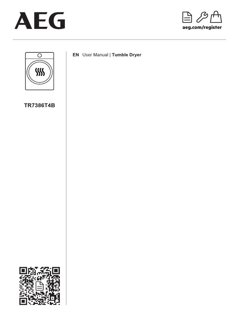 TR7386T4B: EN User Manual - Tumble Dryer | PDF | Clothes Dryer | Home Appliance