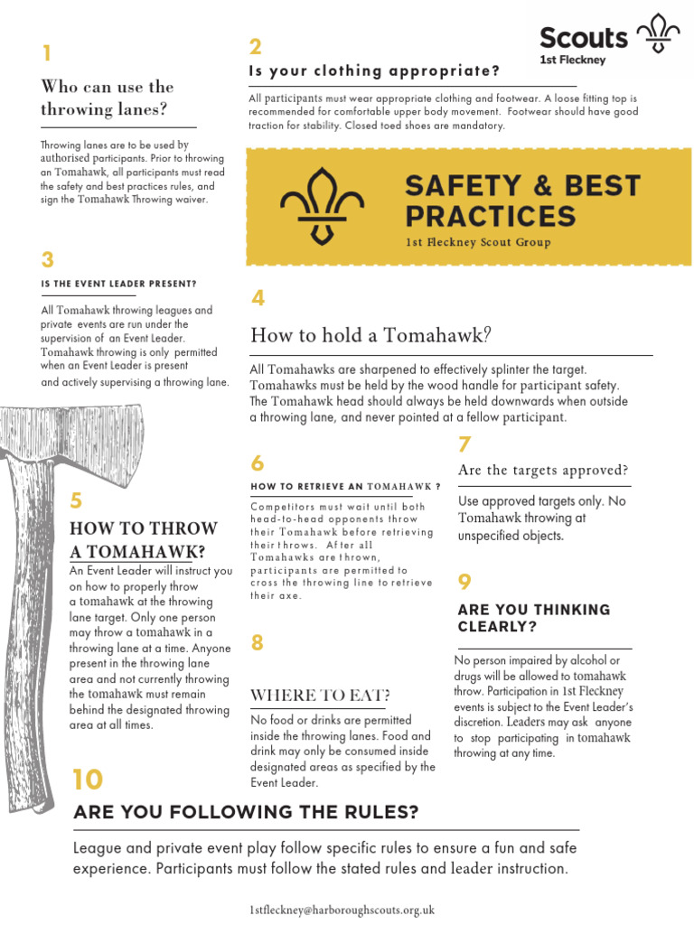 Axe Throwing Poster Safety 8.5x111 | PDF