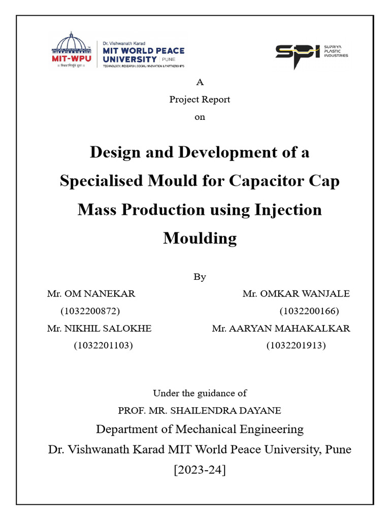Cover Page, Front Page & Certificate | PDF