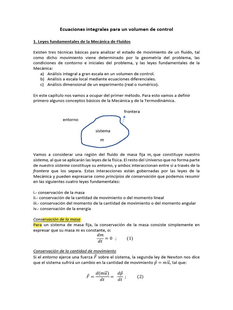 Ecuaciones Integrales. | PDF | Viscosidad | Impulso