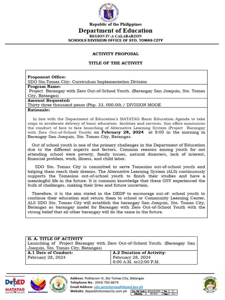 Activity Proposal Autorecovered | PDF
