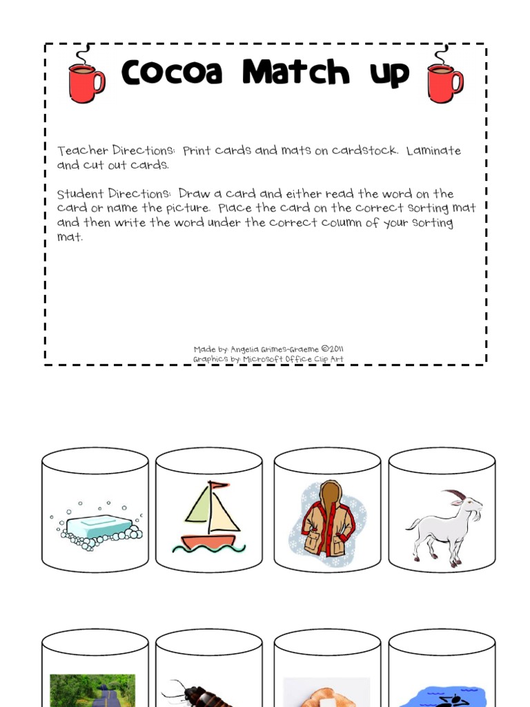 Cocoa Match Up | PDF