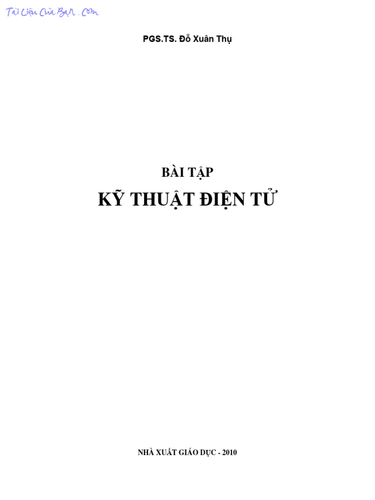 Bai Tap Ky Thuat Dien Tu - Do Xuan Thu | PDF