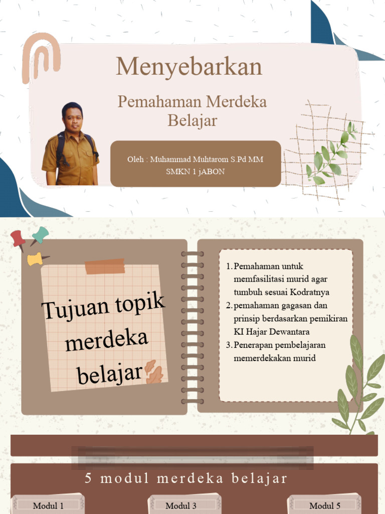 Coklat Dan Putih Biru Kreatif Estetik Slide Presentasi | PDF