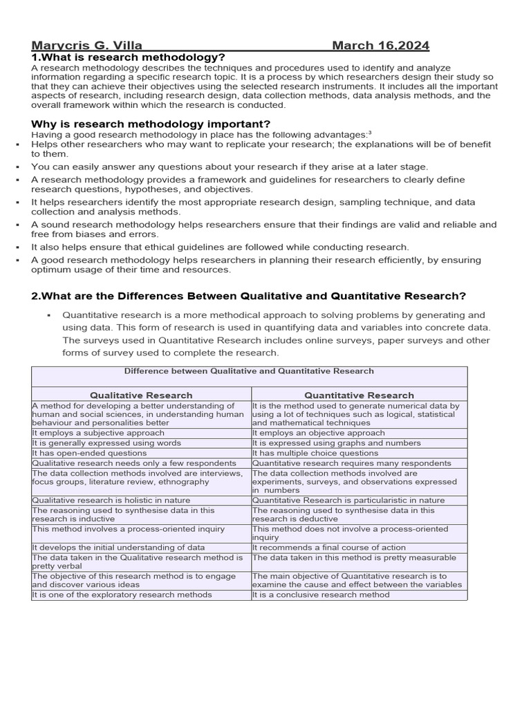 Understanding Research Methodology Basics | PDF | Methodology ...