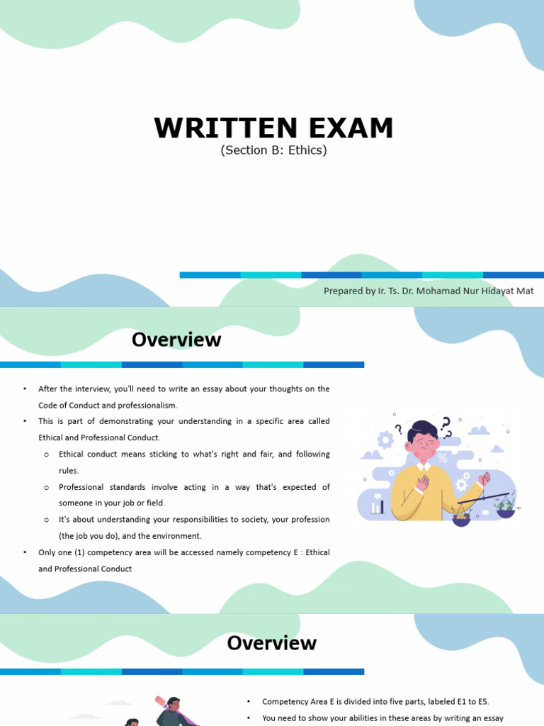 BEM Ethics Exam Guidelines and Questions | PDF | Consultant ...