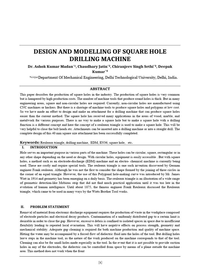 DESIGN AND FABRICATION OF SQUARE HOLE DRILLING MACHINE (1)-converted (1 ...