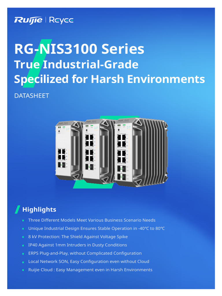 RG-NIS3100 Series True Industrial-Grade Designed for Harsh Environments--20230927 | PDF ...