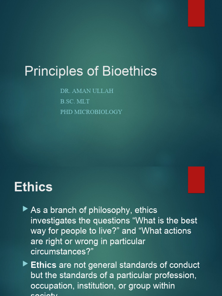 Introduction To Bioethics | PDF | Bioethics | Autonomy