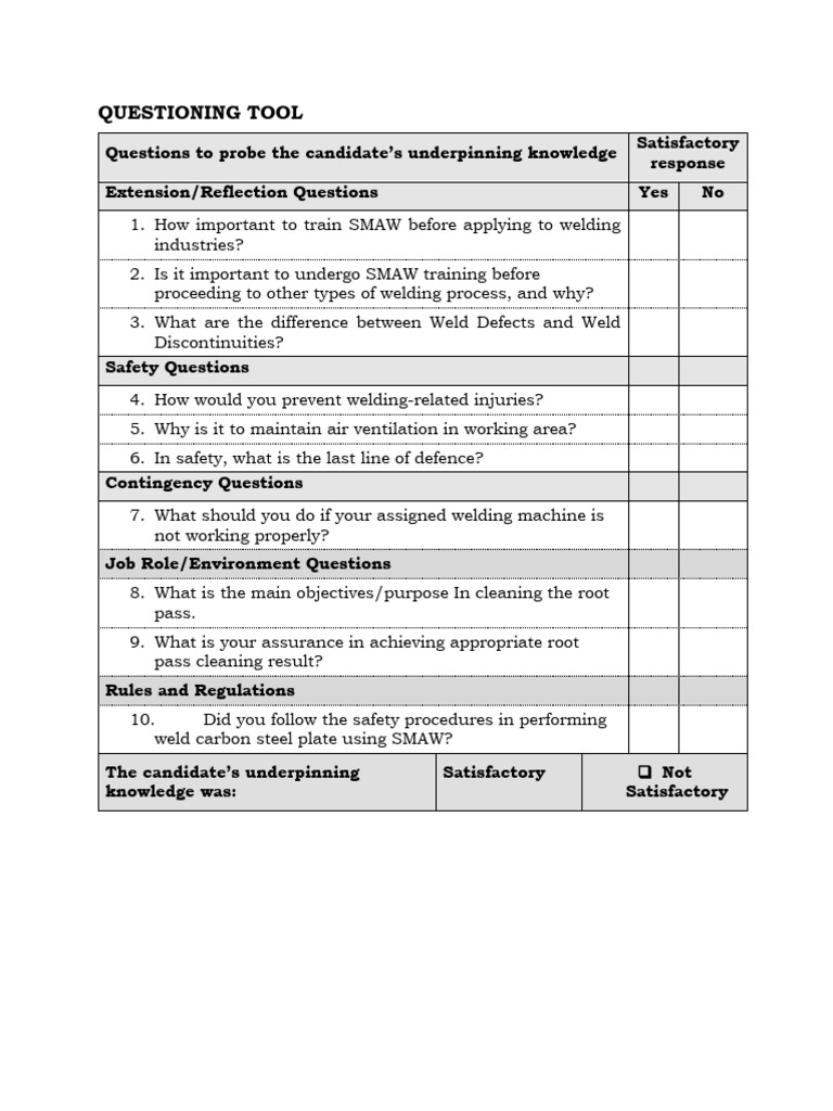 Questioning Tool | PDF