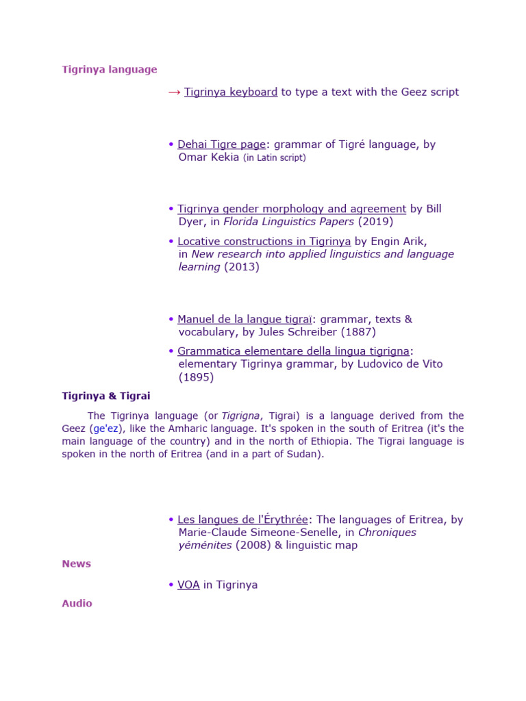 Tigrinya Typing | PDF | Human Communication | Language Families