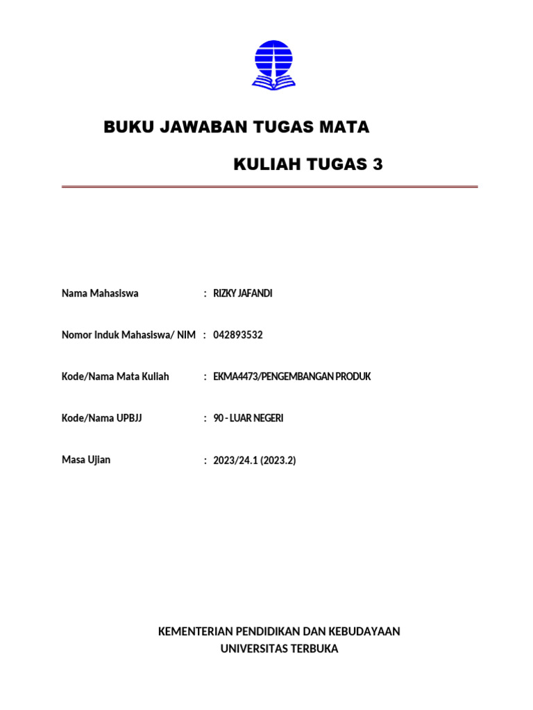 EKMA4473 - Tugas 3 | PDF | Karier & Perkembangan | Bisnis