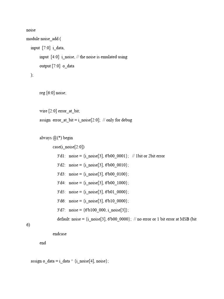 Noise | PDF | Parameter (Computer Programming) | Computer Data